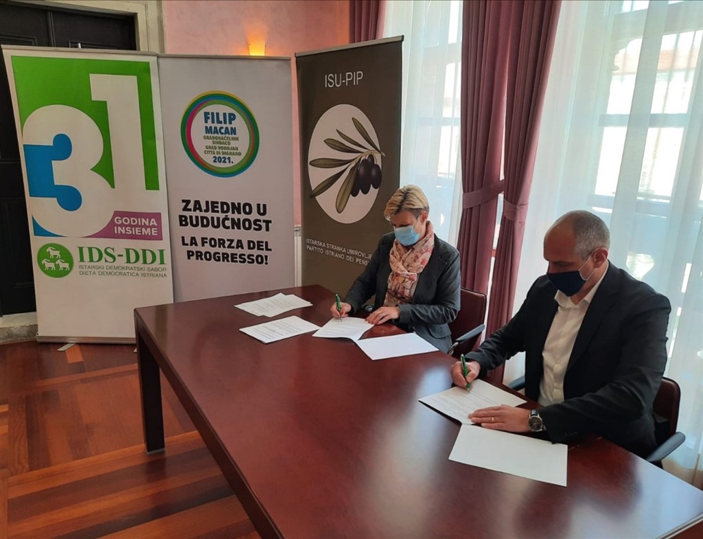POTPISAN KOALICIJSKI SPORAZUM IZMEĐU ISTARSKOG DEMOKRATSKOG SABORA (IDS ...